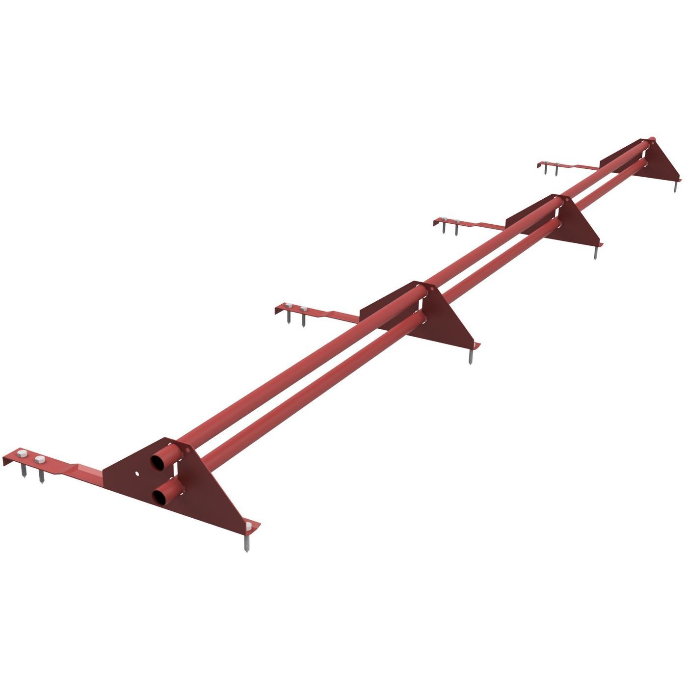 Lumiestepaketti Ruukki, tiilikatoille, 3m, 2 lumiesteputkea ...