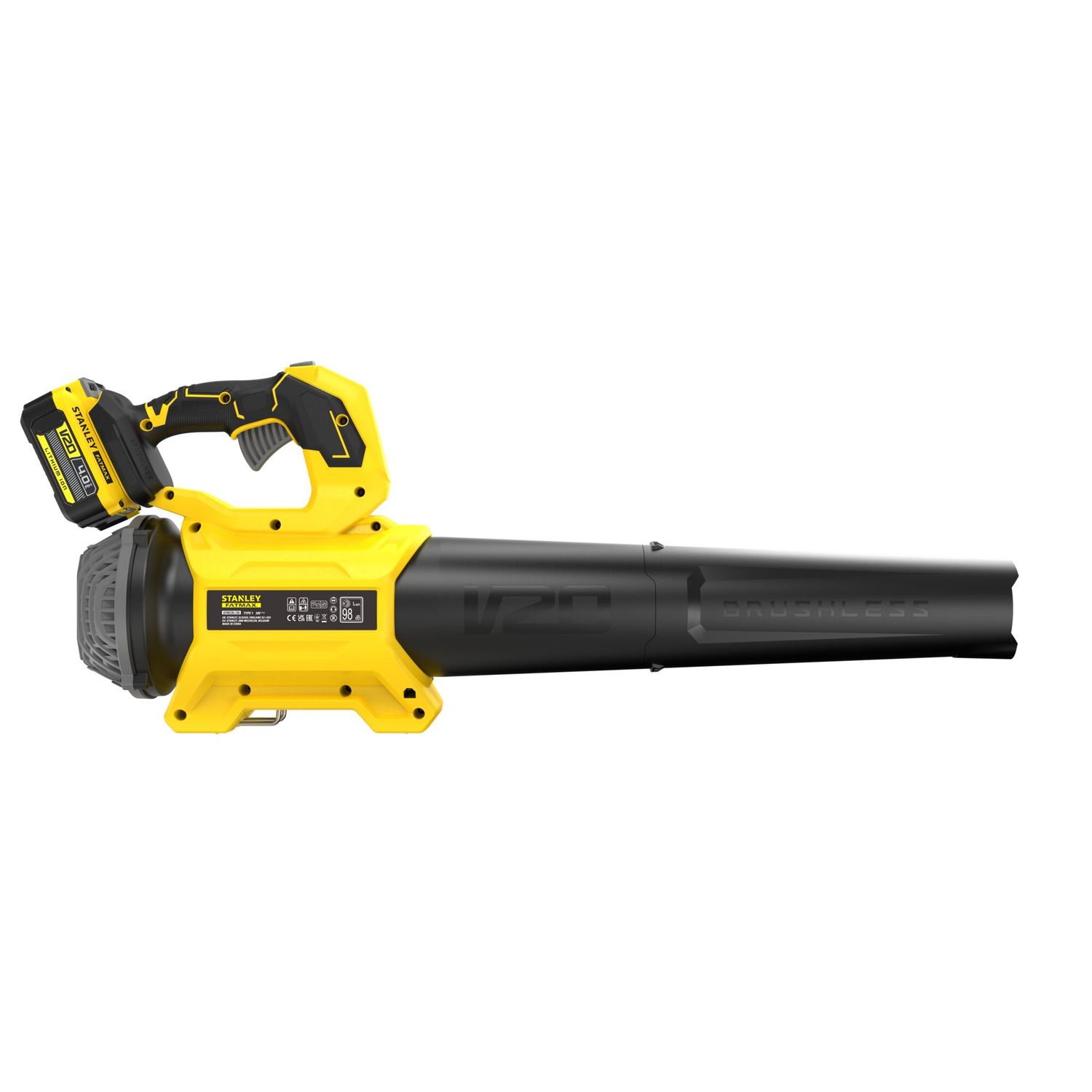 Akkulehtipuhallin Stanley FatMax V20 SFMCBL730M1-QW 18V 4,0 Ah akulla | Taloon.com