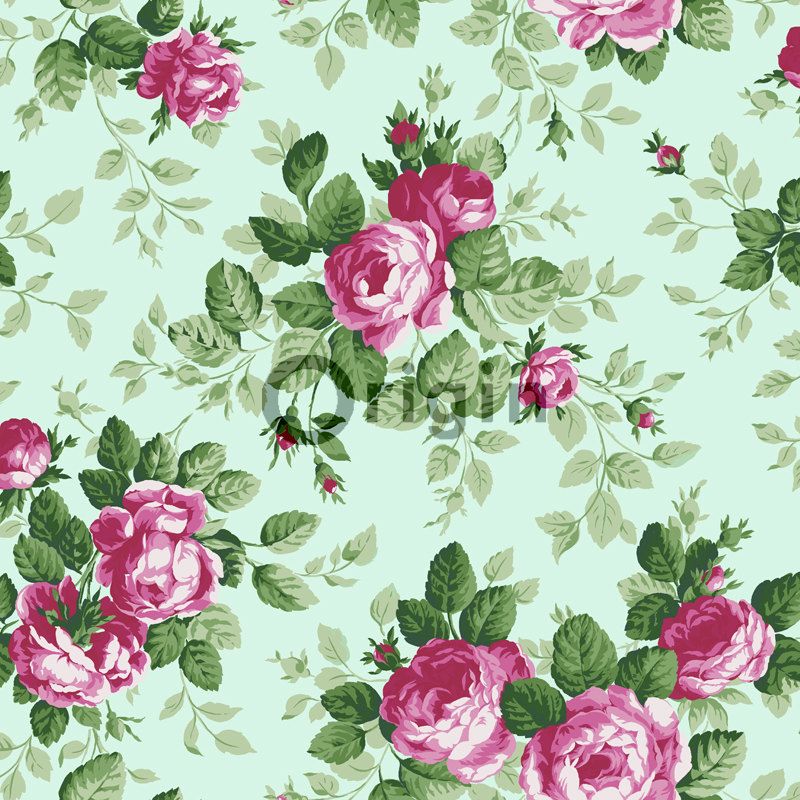 Tapetti Bloomingdale 326139 0,53x10,05 m mintunvihreä/pinkki | Taloon.com