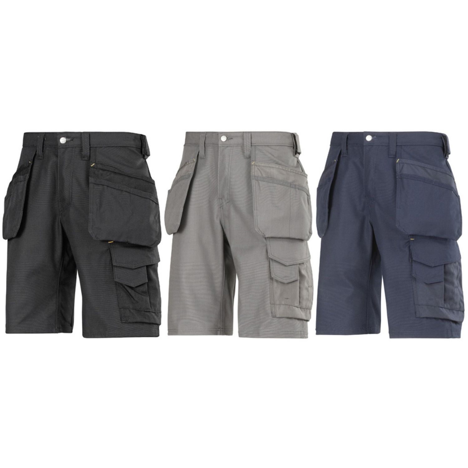 Työshortsit Snickers Workwear Canvas+ 3014 musta | Taloon.com