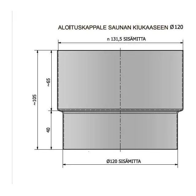 Teräspiippu Ø150mm Watti, saunan piippu | Taloon.com
