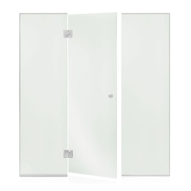 Saunan lasiseinä Andres Glass, ovi, kaksi korkeaa ikkunaa, saranat ...