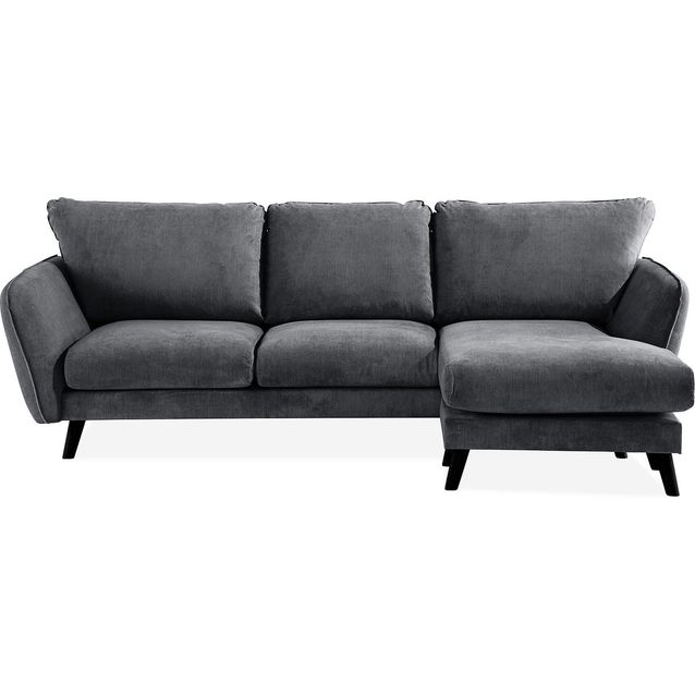 Divaanisohva Trend Lyx 3 ist oikea, tummanharmaa/musta | Taloon.com