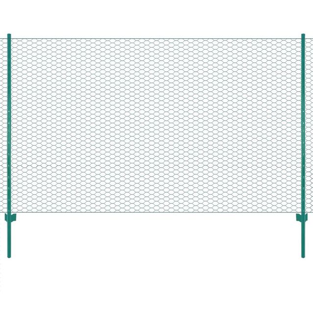 Verkkoaita tolpilla teräs 25x2m silmäkoko 25mm vihreä | Taloon.com