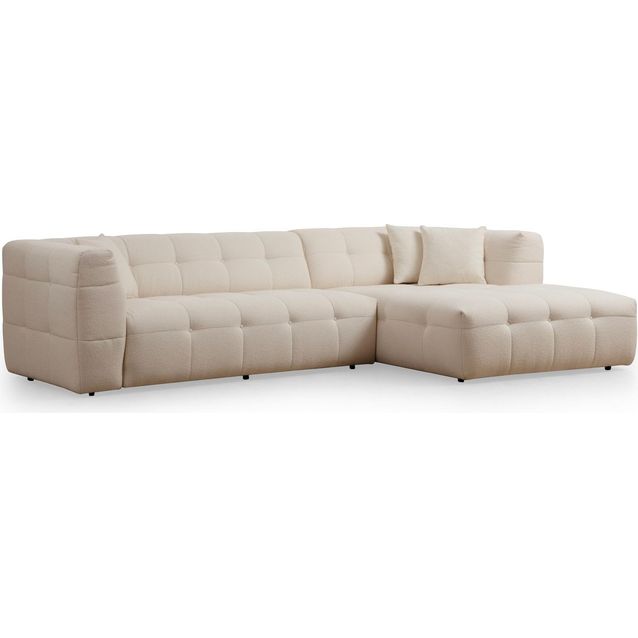 Kulmasohva Linento Furniture Cady oikeankätinen 4-istuttava beige | Taloon.com