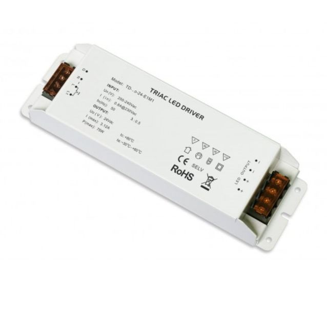 LED-muuntaja FTLIGHT, 75W, 12V, IP20, himmennettävä | Taloon.com