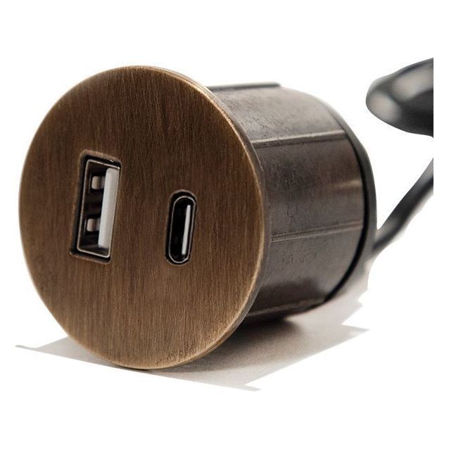 USB-pistorasia Limente PICK-1, pyöreä, eri värejä | Taloon.com