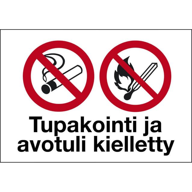 Merkintäkilpi "Avotulikielto", 30x20cm | Taloon.com
