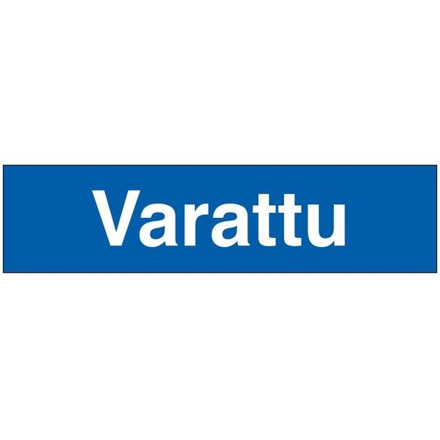 Merkintäkilpi "Varattu", 20x5cm | Taloon.com