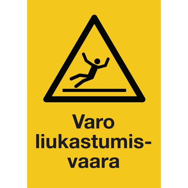 Merkintäkilpi "Liukastumisvaara", 20x30cm | Taloon.com