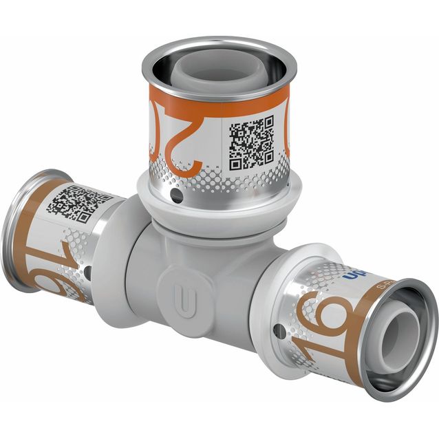 Puristus-T-haara Uponor S-Press Plus PPSU 16-20-16 mm | Taloon.com
