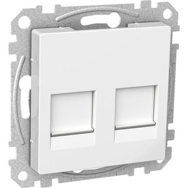 Keskiölevy Schneider Electric Exxact datarasia 2x keystone, valkoinen ...