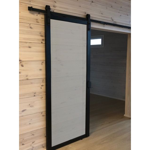 Tilanjakaja/liukuovi Mirror Line Opaali LADON Ovi musta eri kokoja ...