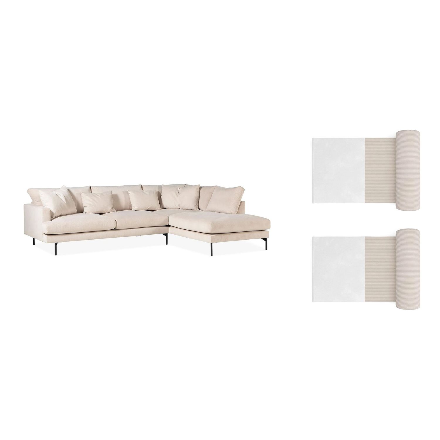 Divaanisohva Menard, 4-istuttava, oikeakätinen, L-muotoinen, Manchester ...