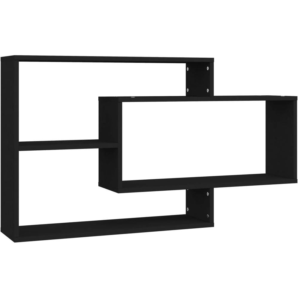 Seinähyllyt musta 104x20x58.5 cm lastulevy