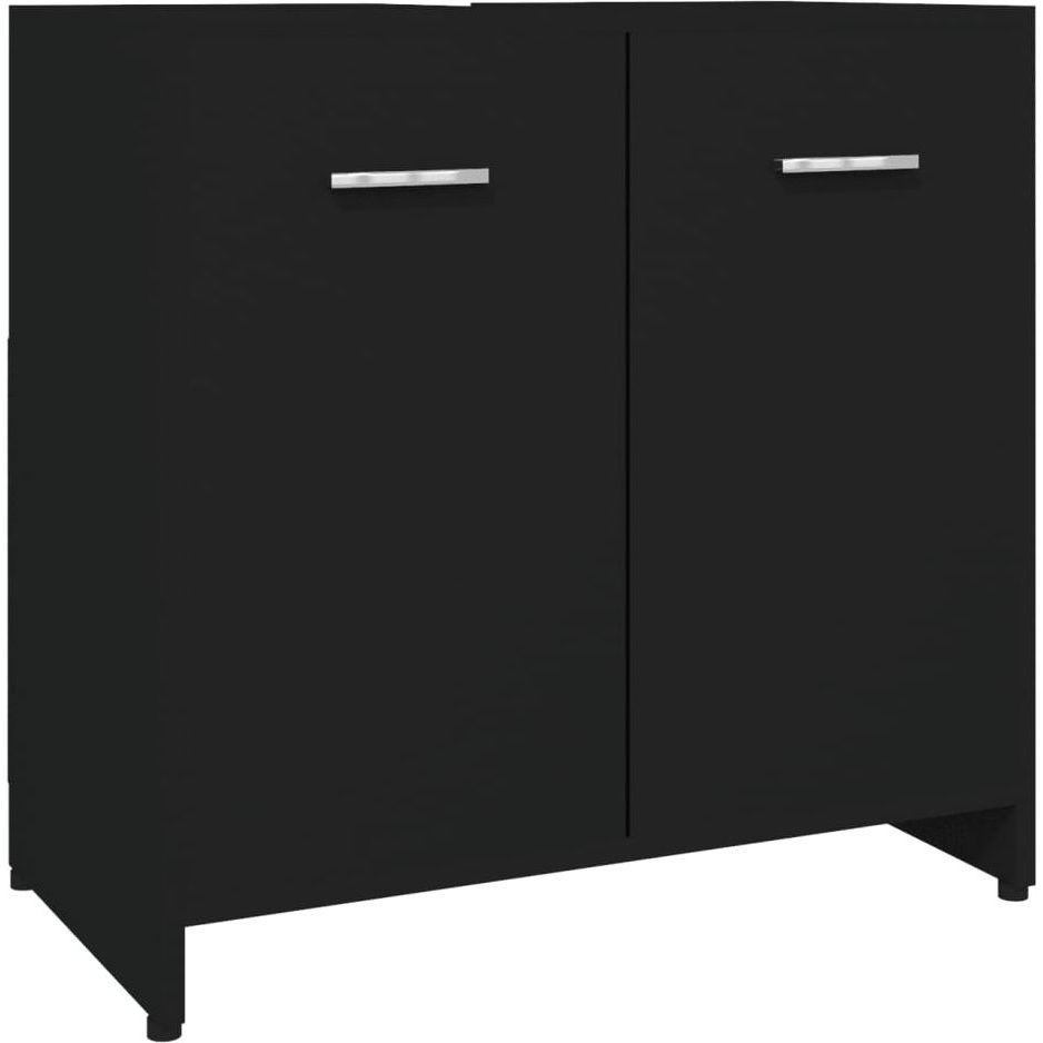 Kylpyhuonekaappi musta 60x33x61 cm lastulevy
