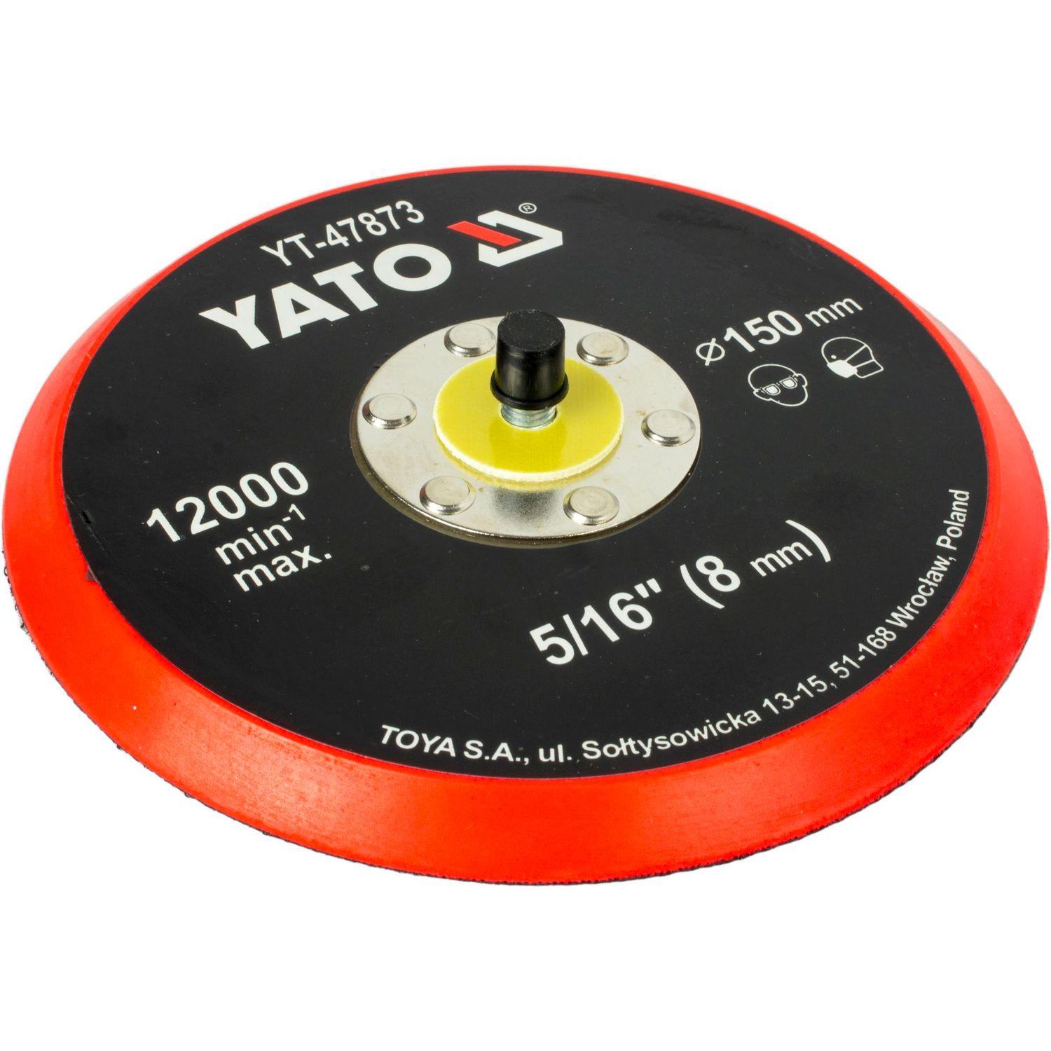 Aluslaikka tarralla Yato Ø150 mm M5/16 kannalla | Taloon.com