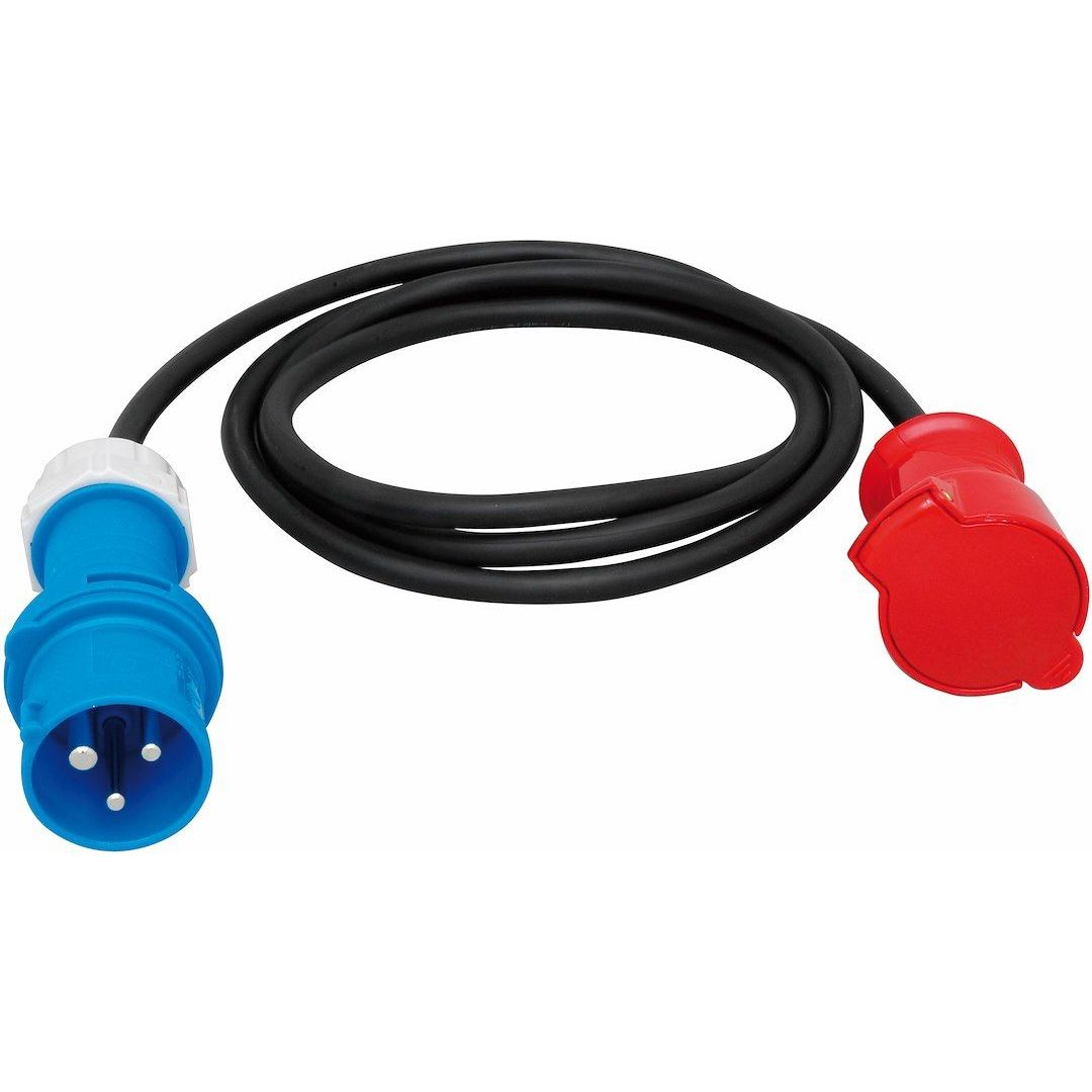 Adapterijohto Malmbergs, pistotulppa CEE/schukopistorasia, 1-vaihe, 16A, 2m | Taloon.com