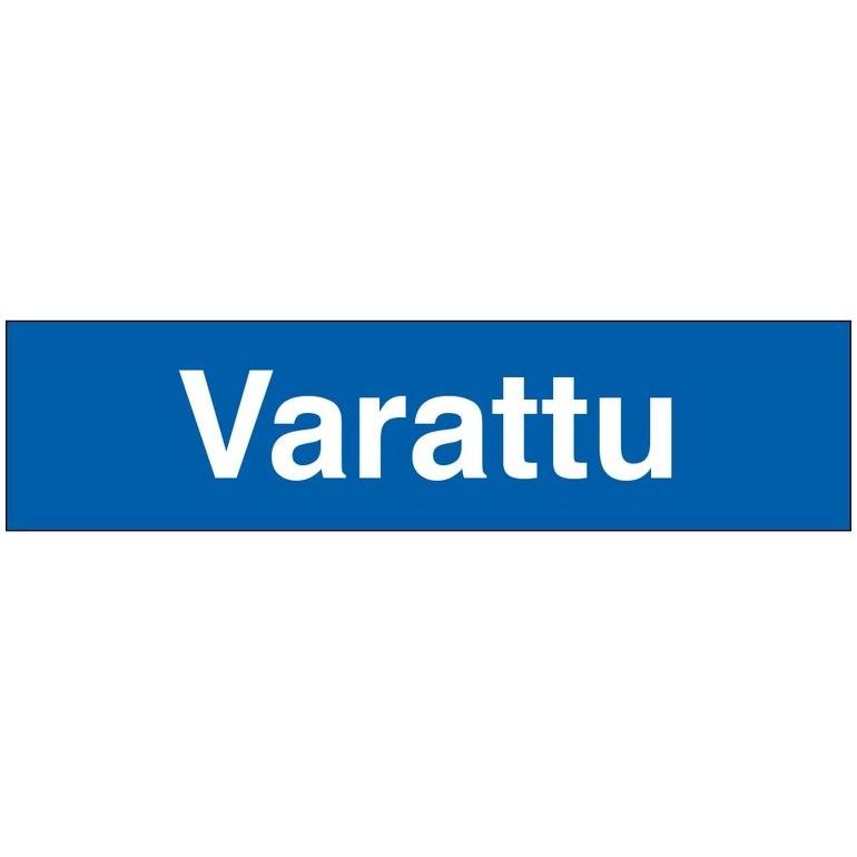Merkintäkilpi "Varattu", 20x5cm