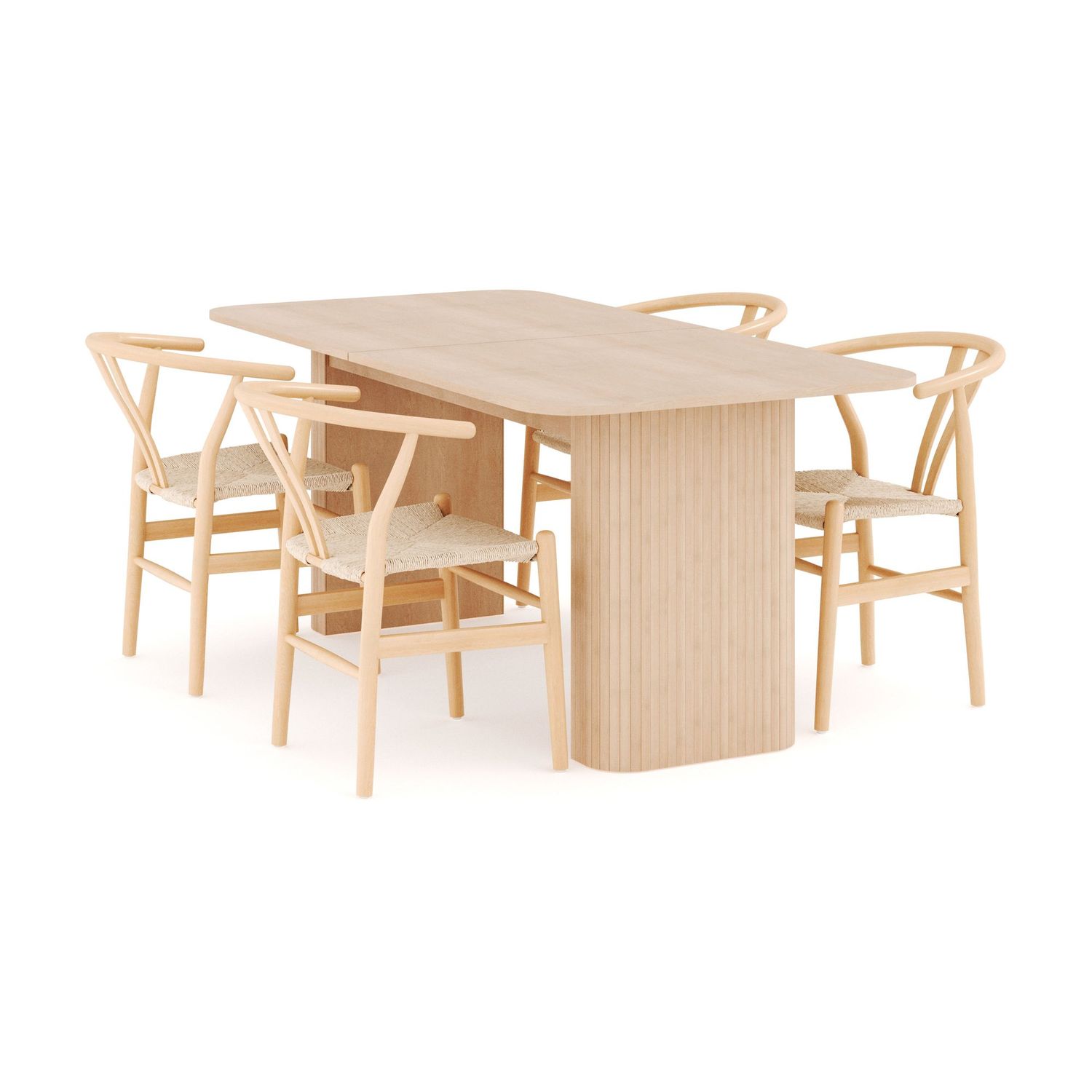 Ruokailuryhmä Kopparbo, 160-220cm jatkettava, 4 Dastoori ruokatuolia ...