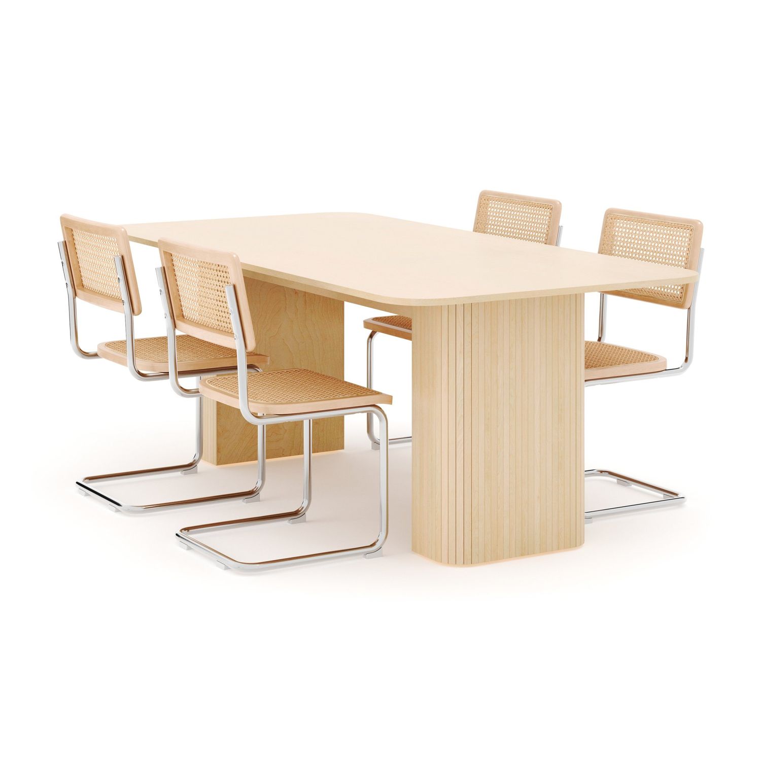 Ruokailuryhmä Kopparbo, 200-260cm, laajennettava, 4 matkatuolia ...