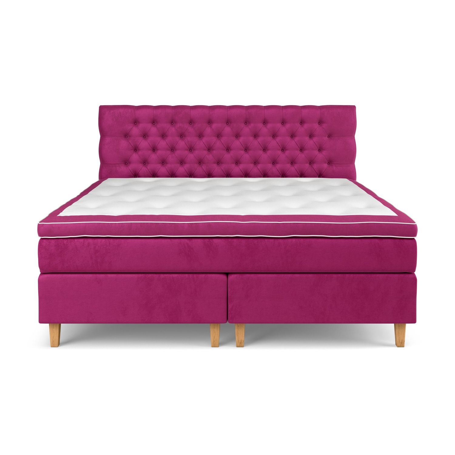 Sänkypaketti Estelle, 210x210 cm, sametti, vaaleanpunainen (42695 ...