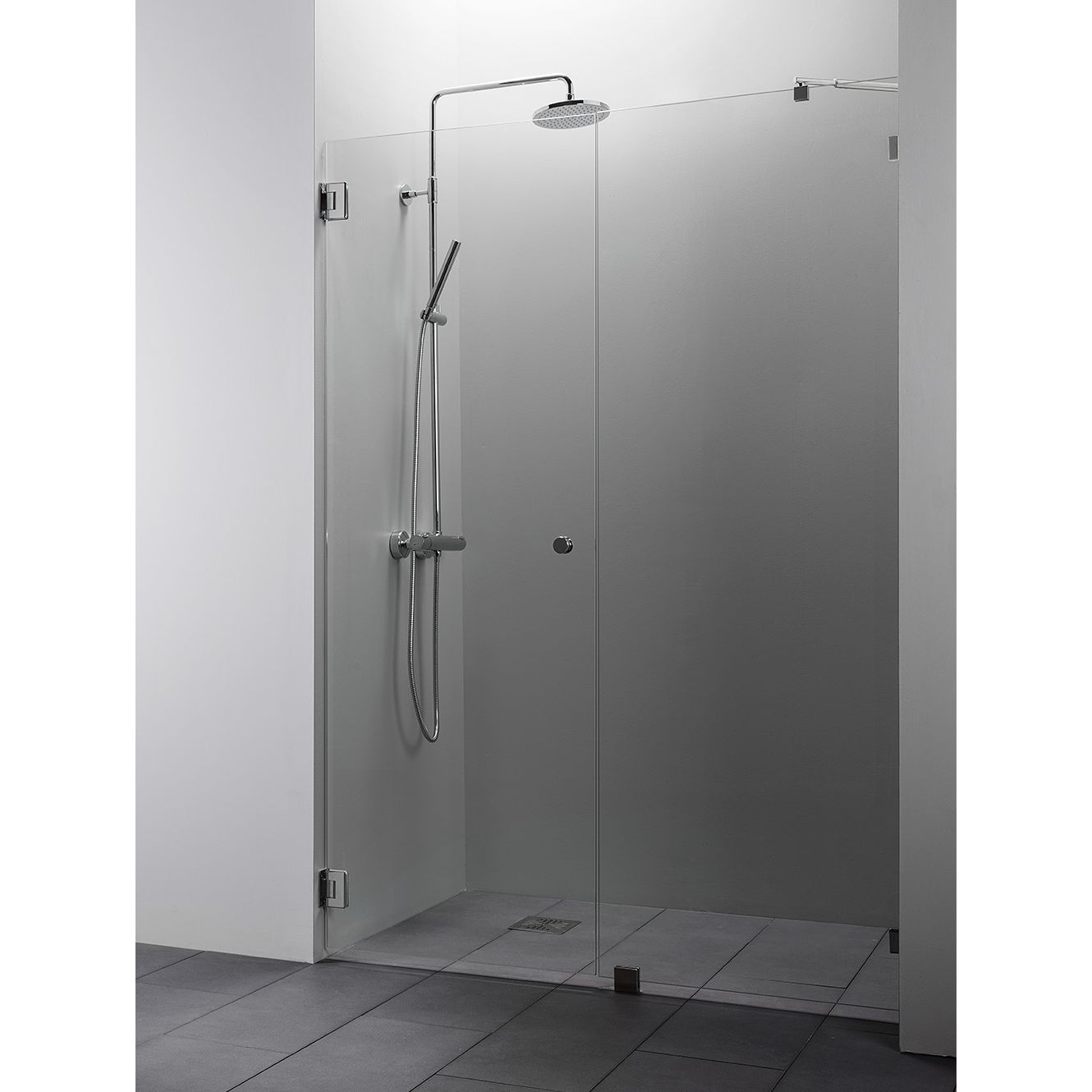 Suihkuovi Vihtan Elegance 3 mittatilaus kirkas lasi musta | Taloon.com