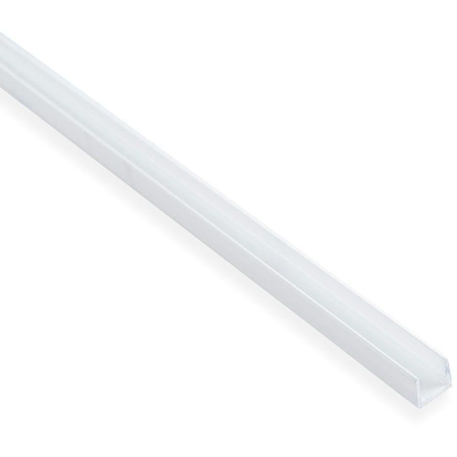U-lista Maler sileä 1,5x10x10x1000mm alumiini valkoinen maalattu