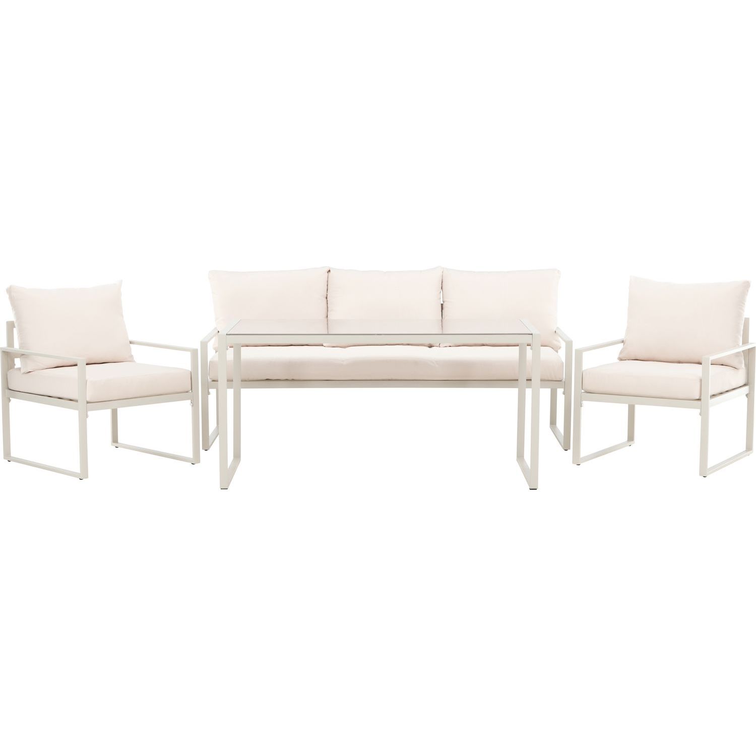 Sohvaryhmä Venture Home Catania, 3-istuttava sohva + 2 lepotuolia + sohvapöytä | Taloon.com